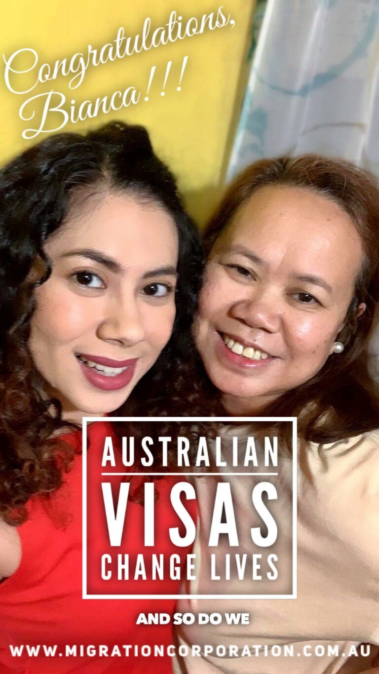 Welcome to Australia, Bianca! - Migration Corporation of Australia
